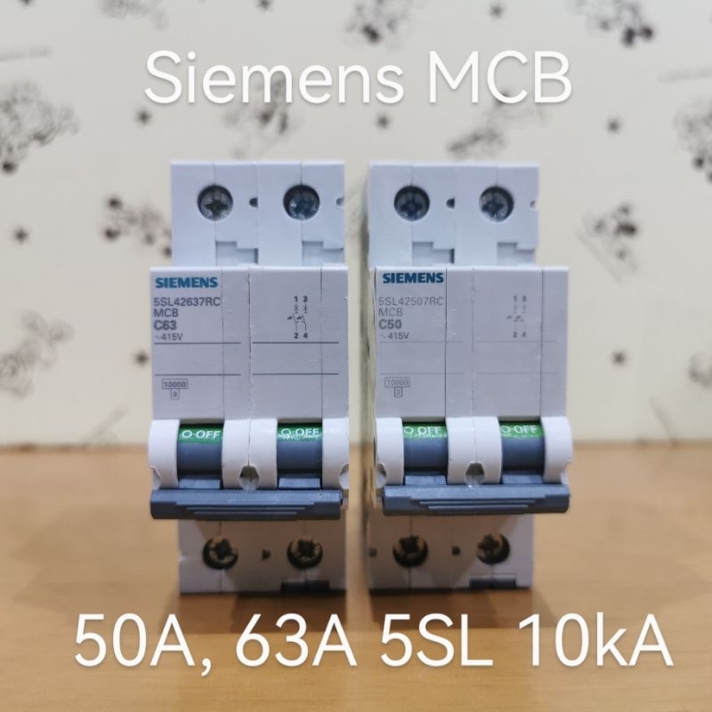 Siemens MCB 2P 50A 63A 10kA 220V | Shopee Thailand