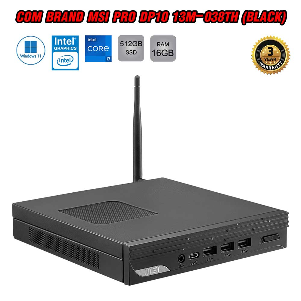 คอมพิวเตอร์ตั้งโต๊ะ Com Brand MSI PRO DP10 13M-038TH (Black) ลงโปรแกรมพร้อมใช้งาน สามารถออก ...
