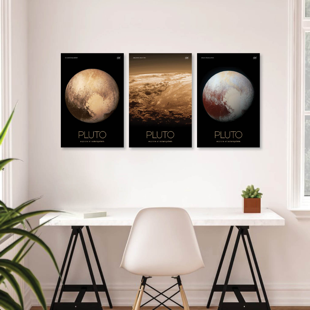 ดาวพลูโต - Pluto Poster - NASA ภาพจากนาซ่า our solar system poster ...