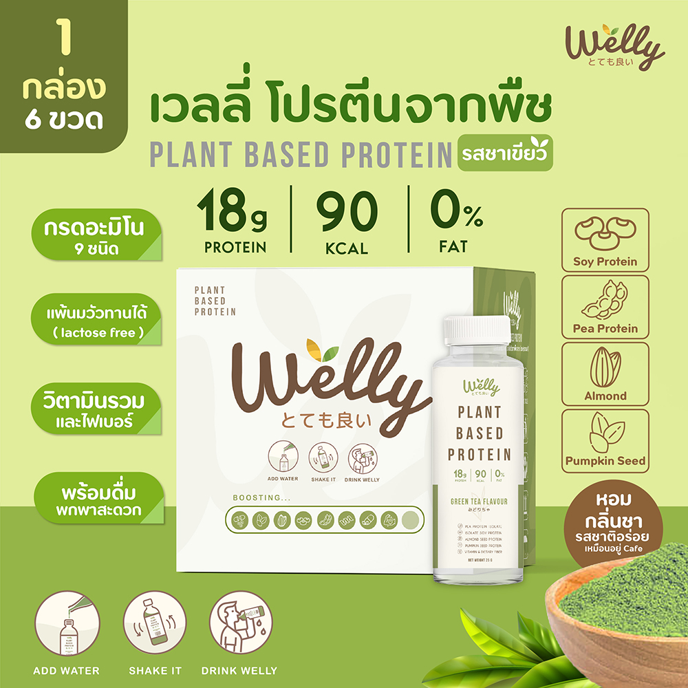 Welly Plant Based Protein - Green tea | Shopee Thailand