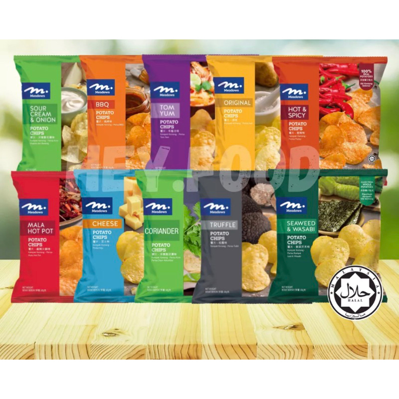 MEADOWS Potato Chips (4 packs x 60g) | Shopee Thailand