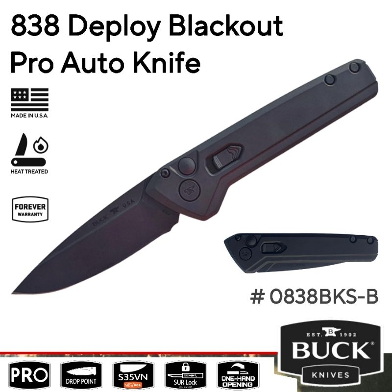 มีด BUCK แท้ รุ่น 838 Deploy Blackout Pro Auto Knife มี Auto ที่มาแรง ...