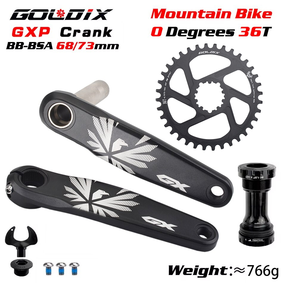 GOLDIX ชุดขาจาน GXP 170mm ชุดกระโหลกกลวง BB ใบจาน 32/34/36/38T Offset ...