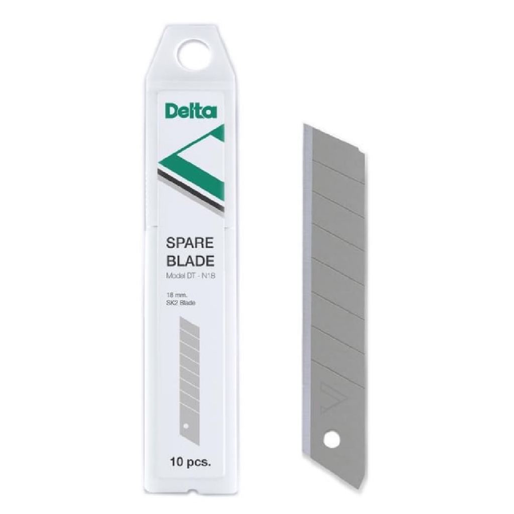 spare blade ใบมีดคัตเตอร์ เดลต้า ขนาด 18 มม และขนาด 9 มม Delta 10 pcs ...
