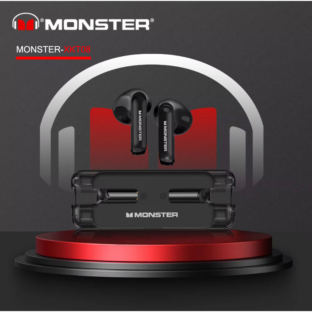 Monster_XKT08 TWSหูฟังบลูทูธไร้สาย 5.3 กันน้ํา สําหรับเล่นเกมใช้งานง่าย ...
