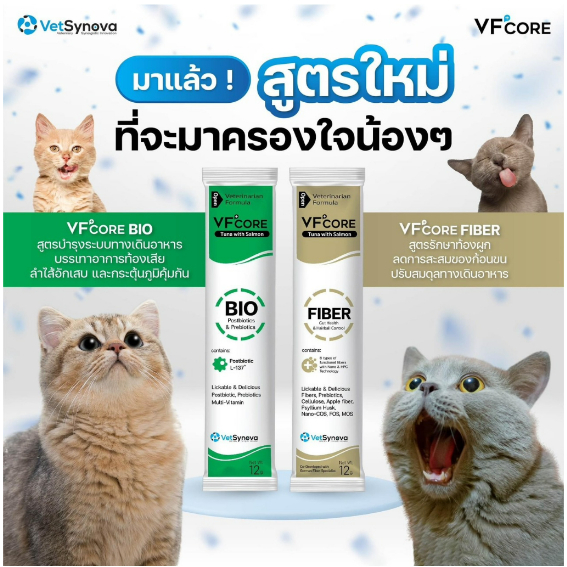 VF+core [แท้💯] ใหม่! วีเอฟคอร์ อาหารเสริม ในรูปแบบขนมแมวเลีย (1 กล่อง ...
