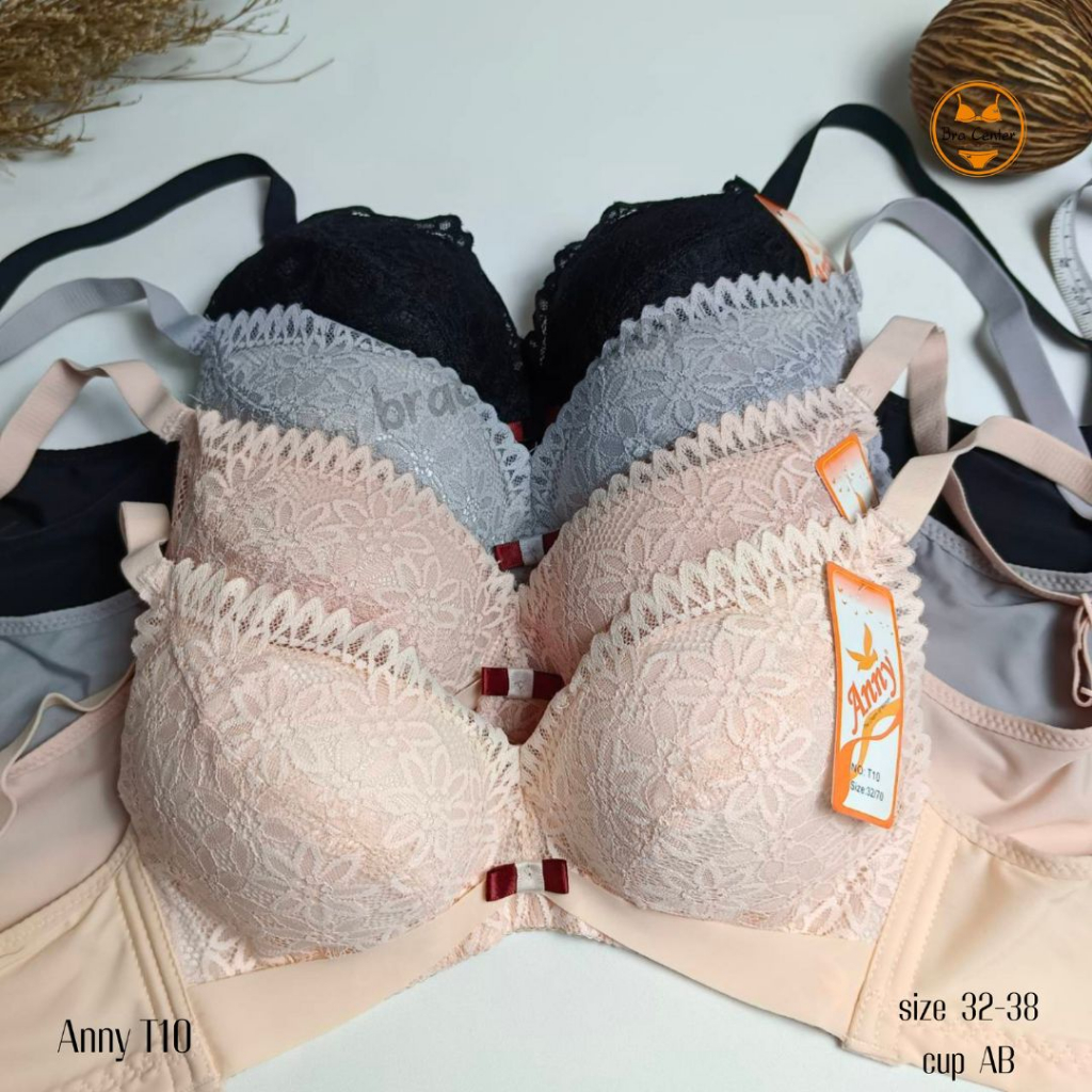 เสื้อชั้นในลูกไม้ ฟองน้ำหนา มีโครง ดันทรง Anny T10 (แอนนี่) | Shopee Thailand