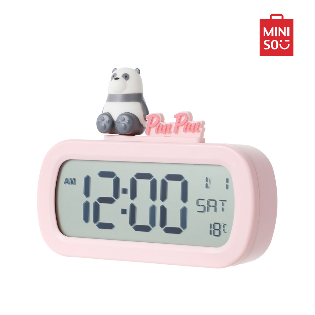 Miniso นาฬิกาปลุก We Bare Bears Collection 5.0 Alarm Clock Panda Pink ...