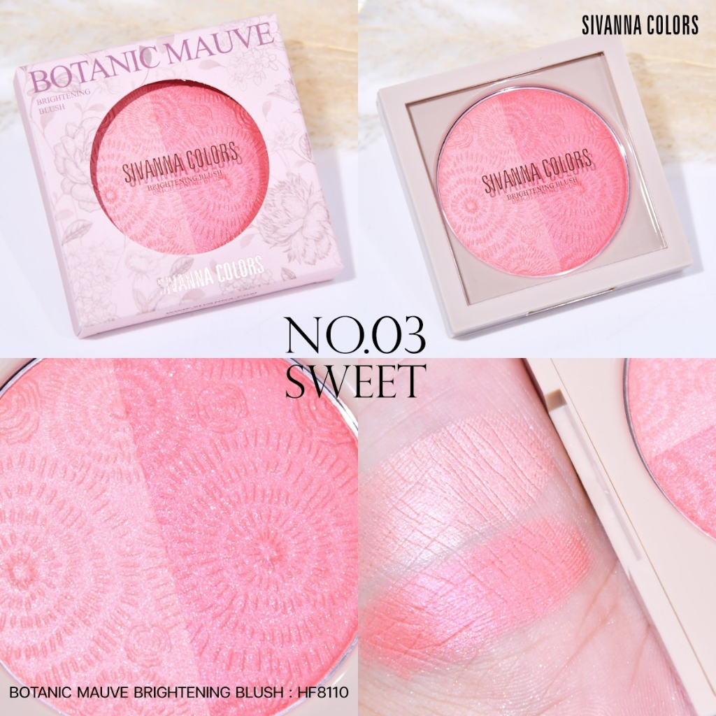 บลัชออน SIVANNA COLORS HF8110 BOTANIC MAUVE BRIGHTENING BLUSH | Shopee ...