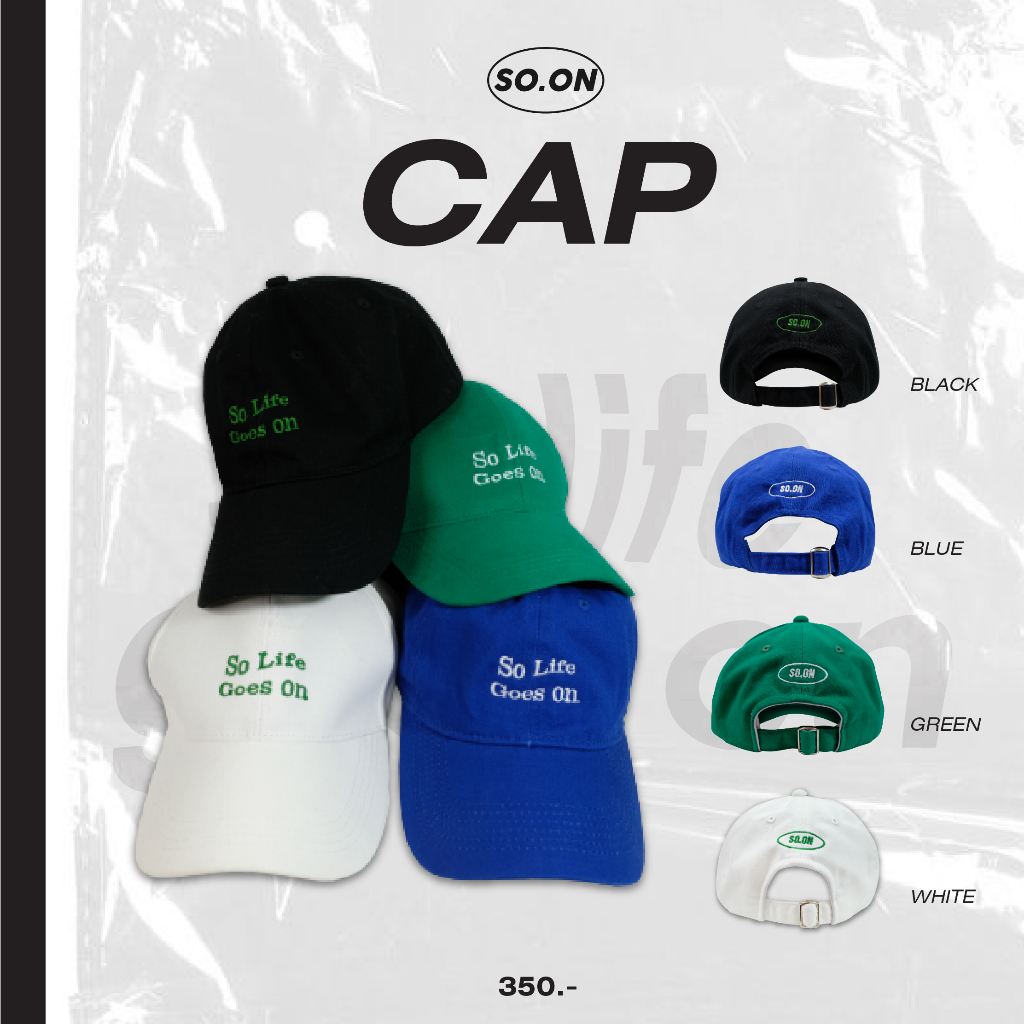 Soon Cap ปักลาย So Life Goes On (ใส่โค้ด TGERJLY ลดทันที 60.-) | Shopee ...
