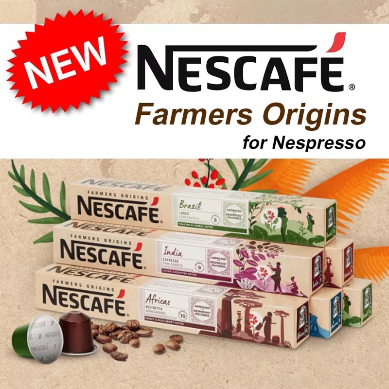 Nespresso Capsule แบ่งขาย : Nescafe Farmers Origin คละรส | Shopee Thailand