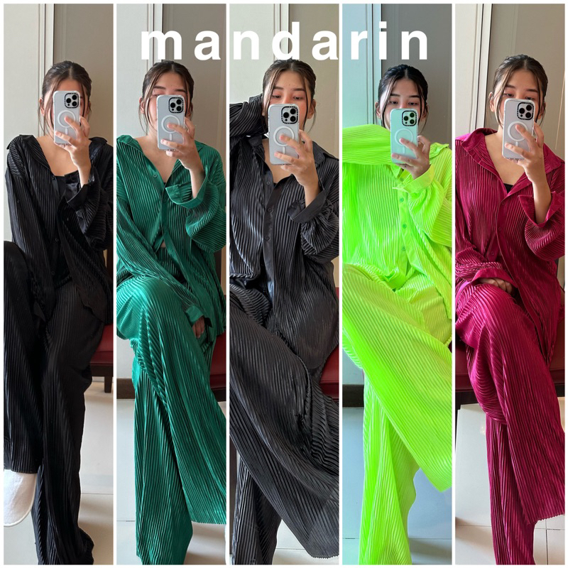 mandarin pleath set | price 590 baht ชุดเซตอัดพลีท รุ่นนี้ทำออกมาสไตล์ ...