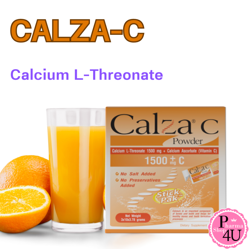 Calza C Powder 1500mg รุ่น30 ซอง (Calcium L-Threonate) 1500มก1กล่อง ...