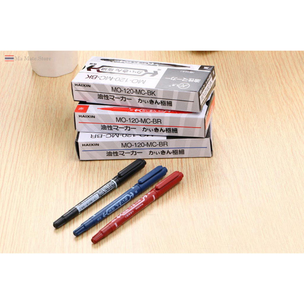 ปากกามาร์คเกอร์ ปากกาเคมีแบบ2หัว หมึกซึม AOWA /PEN-014 | Shopee Thailand