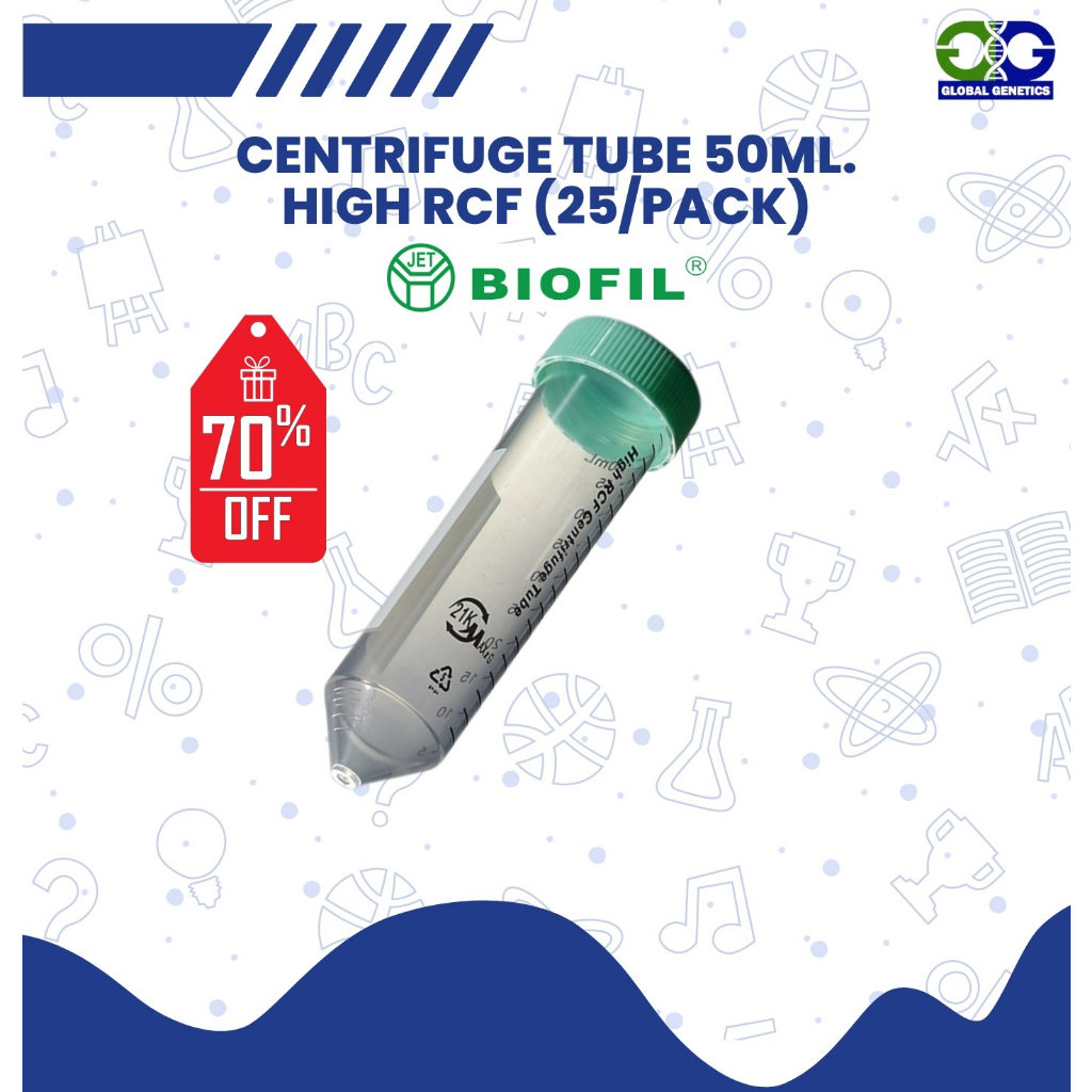 Centrifuge tube High RCF 50ml. 25/pk,Jet Bio | Shopee Thailand