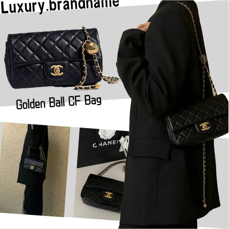 Chanel Golden Ball CF Lambskin Messenger Bag | Shopee Thailand