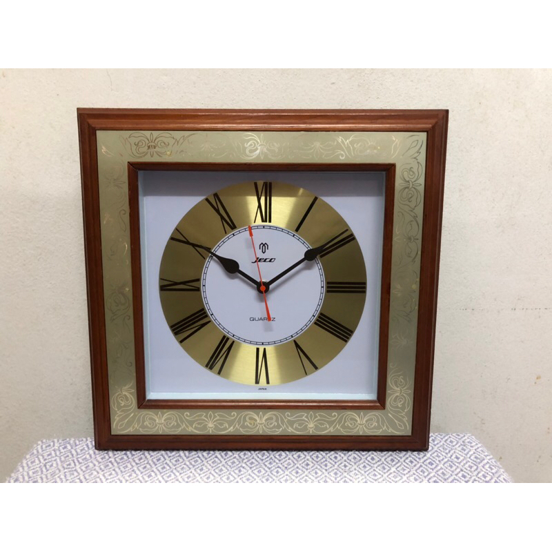 นาฬิกาแขวนผนัง Jeco Quartz กรอบไม้แท้มือสองญี่ปุ่น | Shopee Thailand