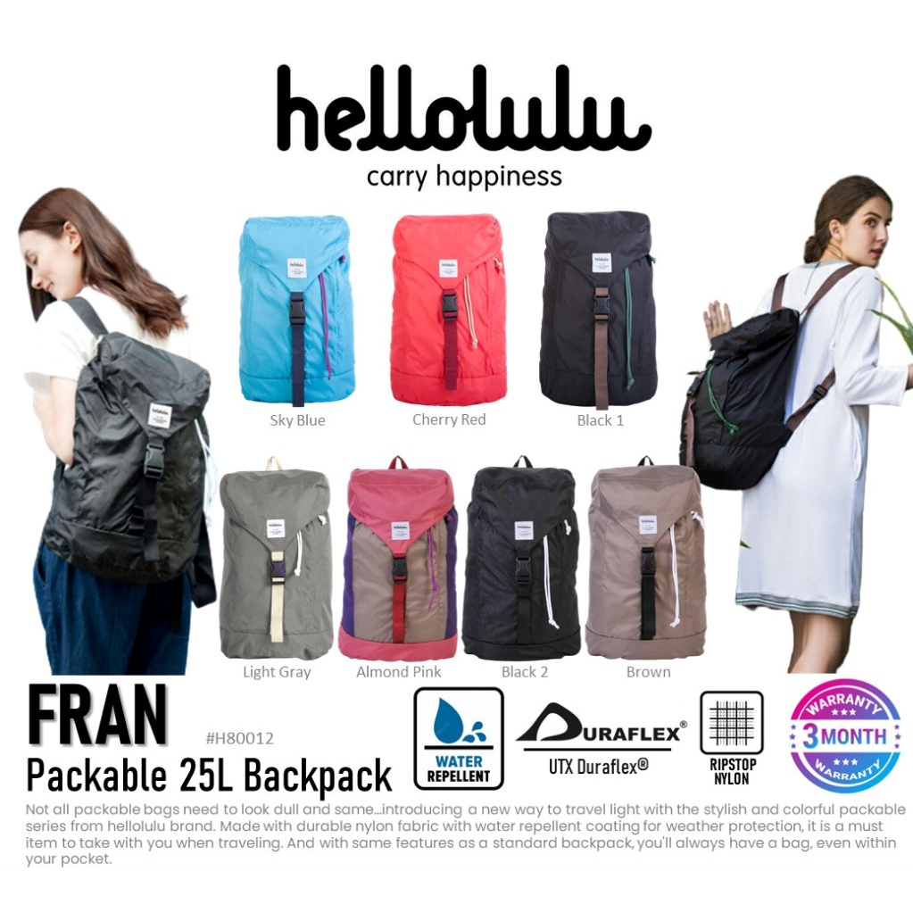 Hellolulu Fran Packable 25L Backpack กระเป๋าเป้ สะพายหลัง (BC-H80012 ...