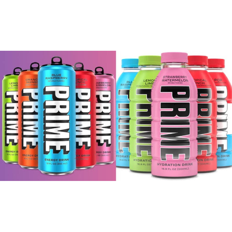PRIME Hydration by Logan Paul x KSI Bottle & Can นำเข้าจาก US | Shopee ...