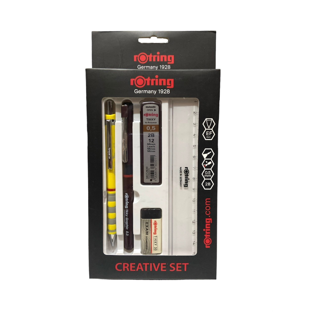 ชุดเครื่องเขียน Rotring Creative Set ชุดปากกาพร้อมอุปกรณ์ 5ชิ้น ชุดปาก ...
