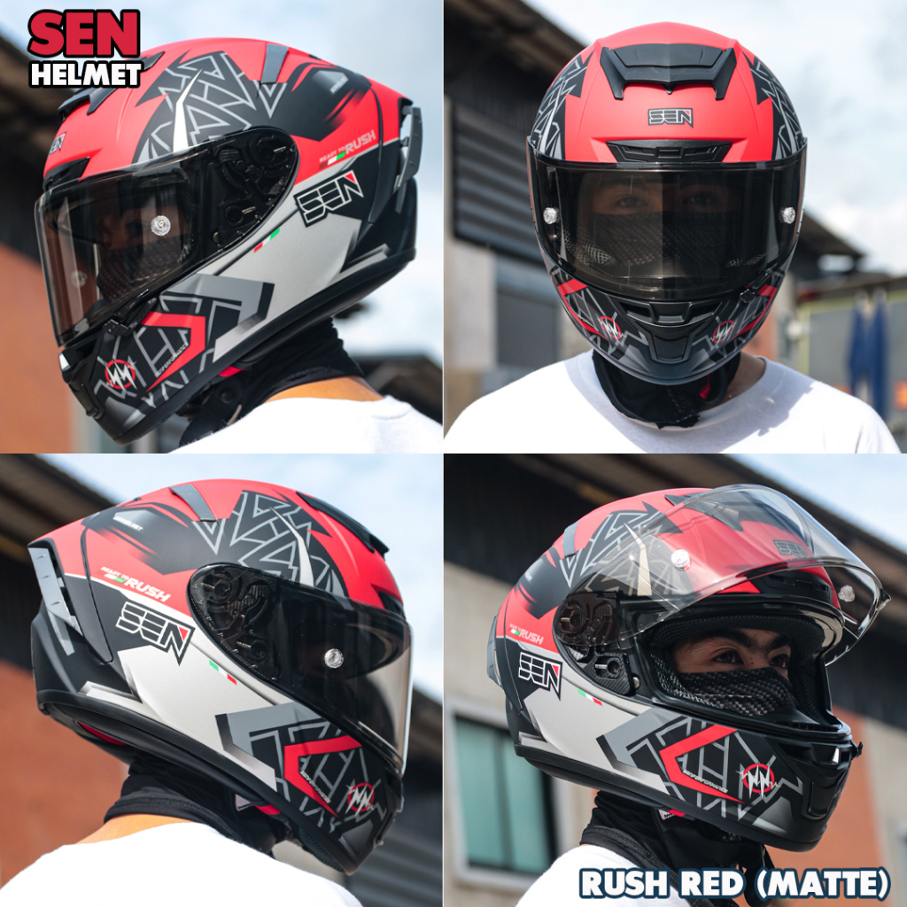 SENSHO หมวกกันน็อค Sen Helmet หมวกกันน็อคเต็มใบรูปทรงสปอร์ต ใหม่ล่าสุด ...