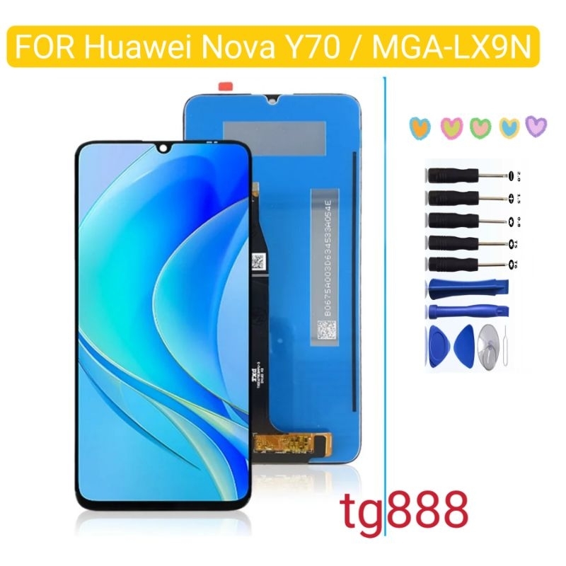 6.75 "หน้าจอ+LCD Huawei Nova Y70จอแสดงผล LCD Touch Screen Digitizer ...