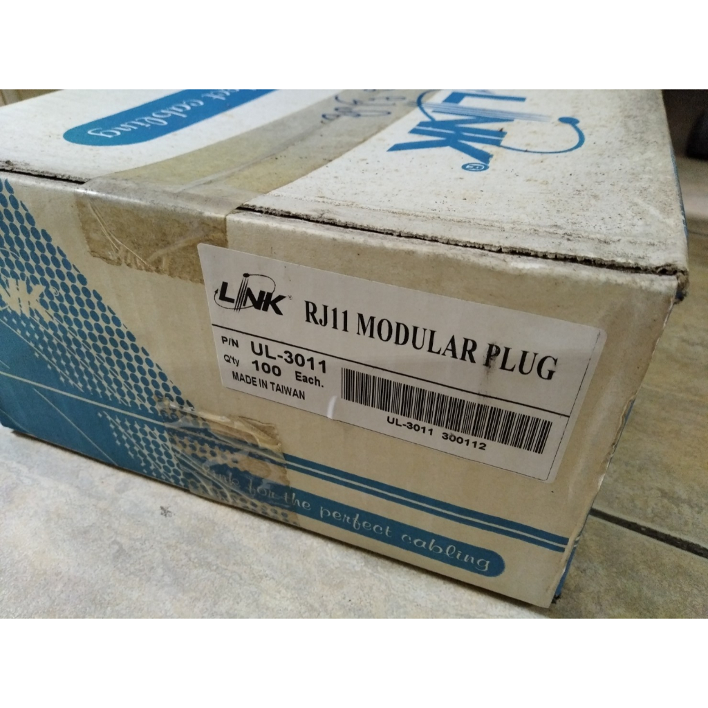 Link UL-3011 หัวตัวผู้ RJ11 4 ขา ของสายโทรศัพท์ 1 กล่อง(100 แพ็ค = 1,000 หัว) | Shopee Thailand