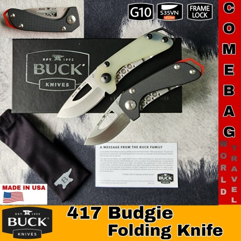 มีดBUCKแท้ รุ่น 417 Budgie มีด EDC ที่กระทัดรัดน้ำหนักเบาเหมาะพกติดตัว ผลิต U.S.A. กะทัดรัดแต่ ...