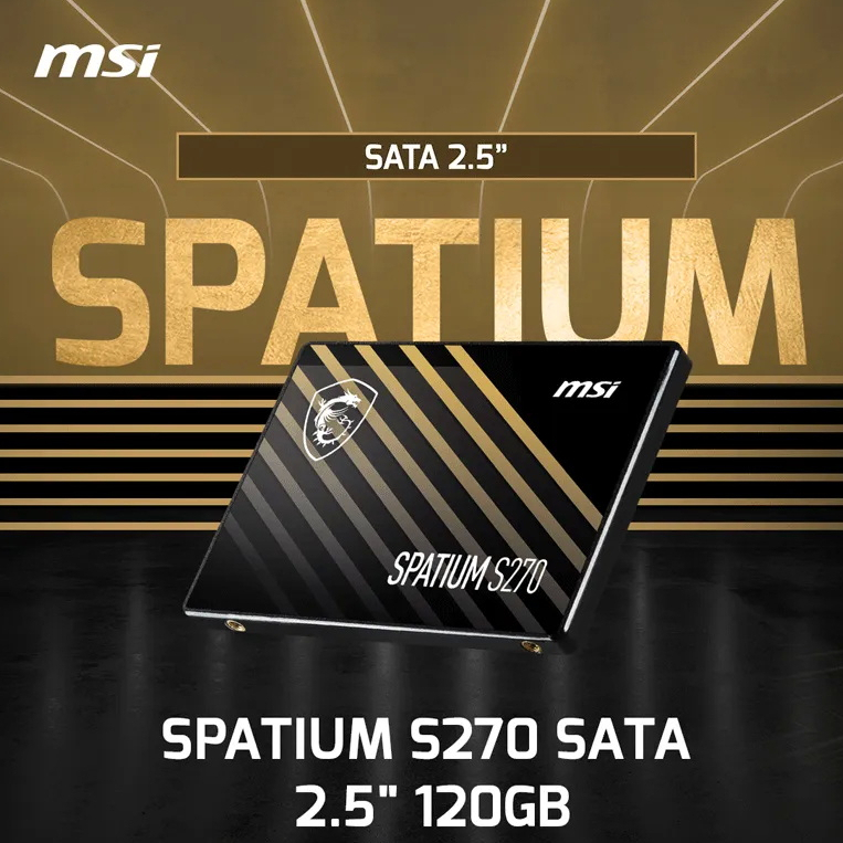 120GB / 240GB / 480GB SSD (เอสเอสดี) MSI SPATIUM S270 SATA 2.5" SATA ...