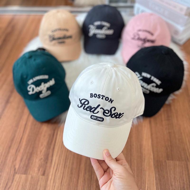 พร้อมส่ง MLB Basic Cursive Logo Unstructured Ball Cap Free size ...