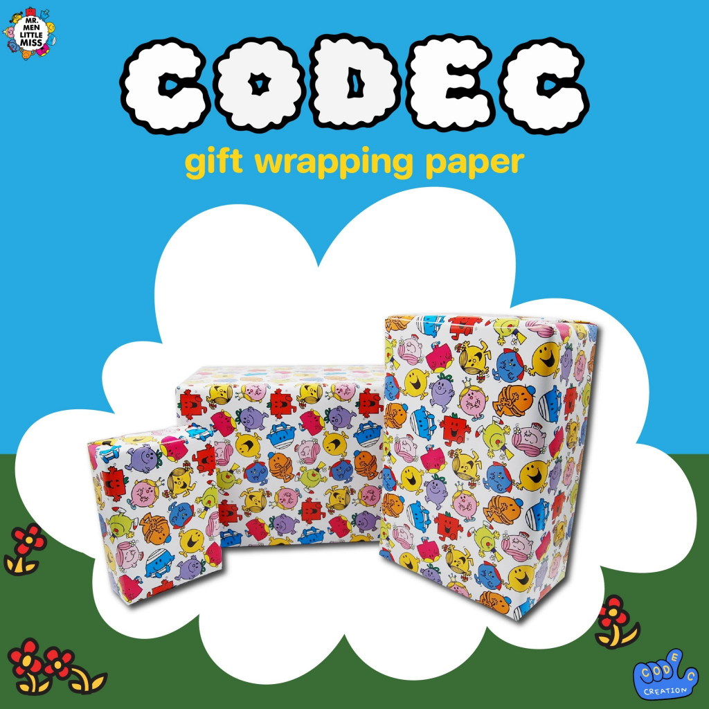 Gift Wrapping Paper (Mr.men and Little miss) กระดาษห่อของขวัญ / ห่อ ...