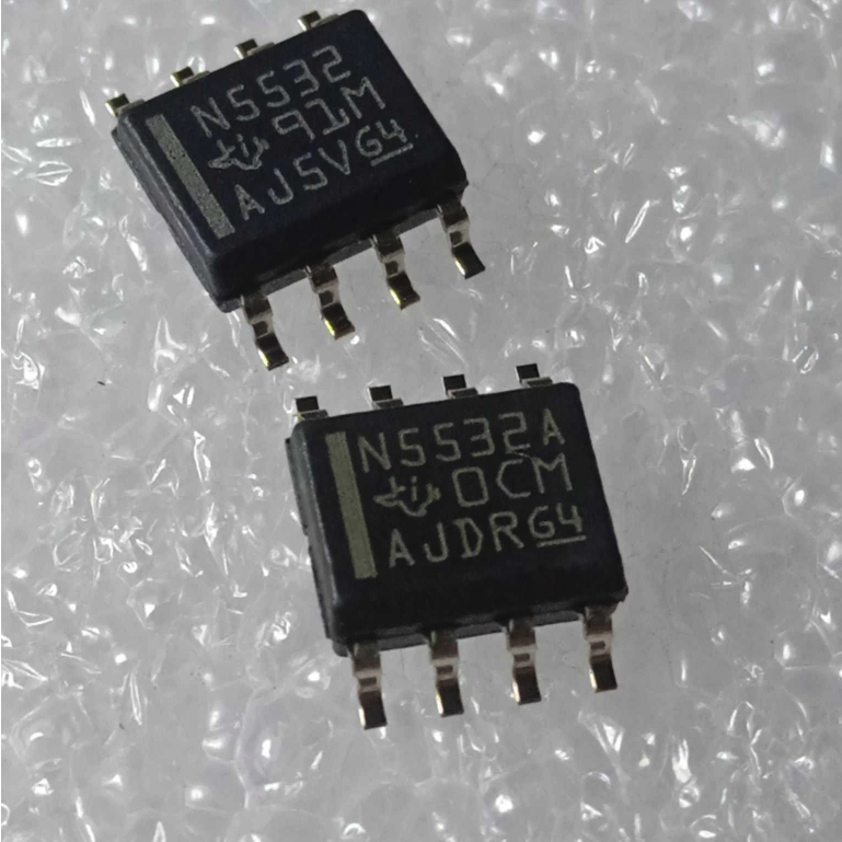SMD NE5532 NE5532A NE5532DR NE5532ADR ตัวถัง sop8 ยี่ห้อ TI ( Texas ...