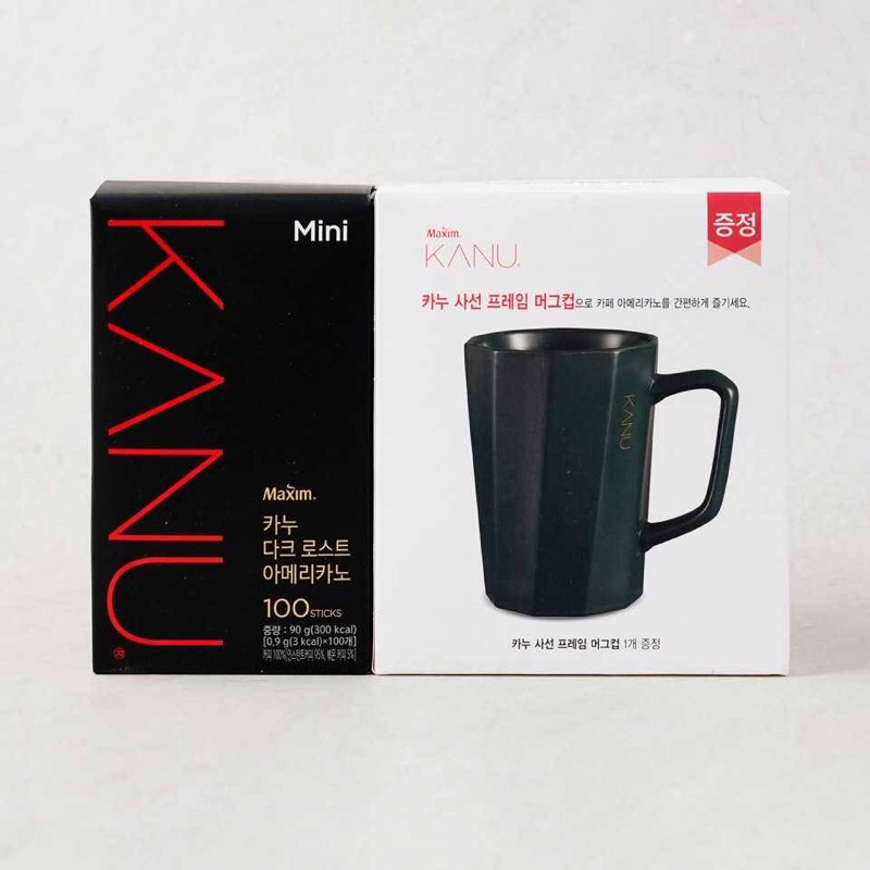 กาแฟเกาหลี Maxim KANU Mini Americano Limited edition 100 Stick + Free ...