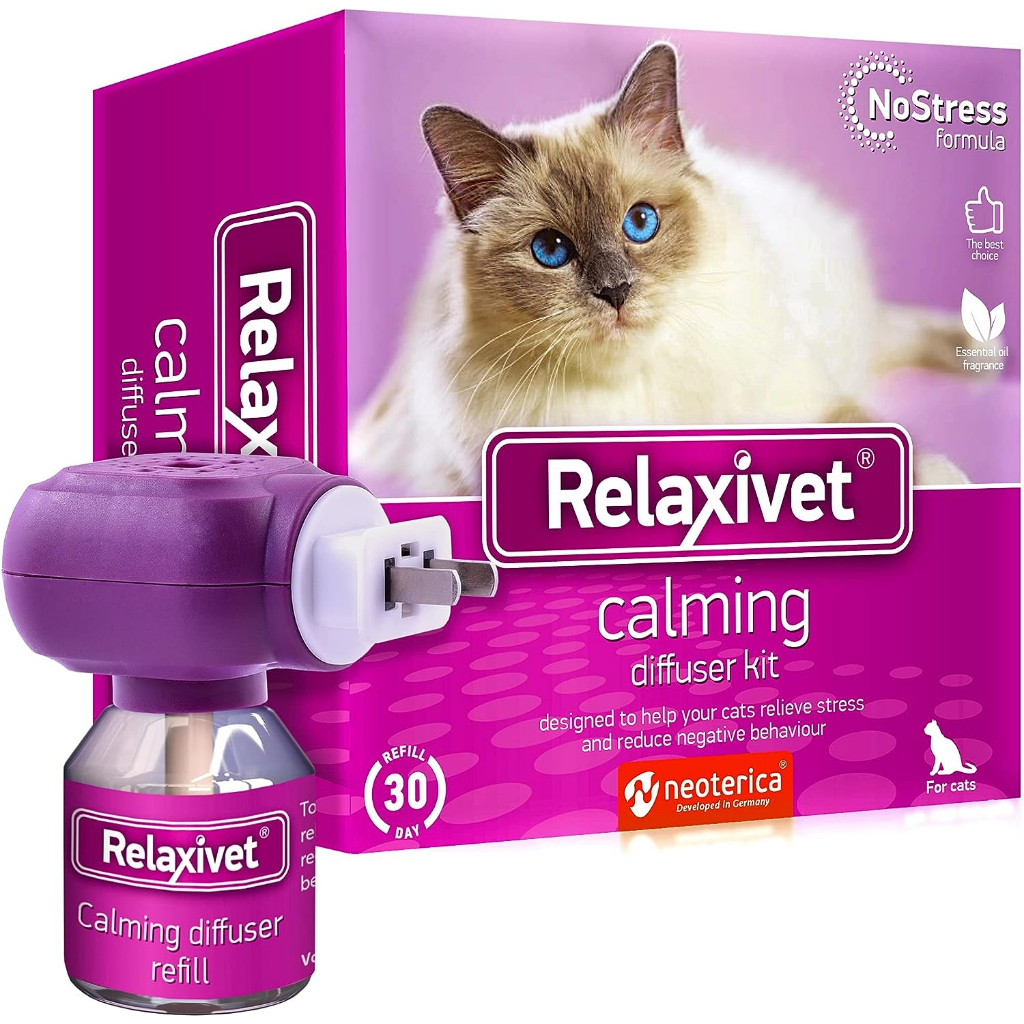 Relaxivet Cat Calming Diffuser KIT (ชุดเสียบปลั๊ก) ฟีโรโมนแมว ลดเครียด ...