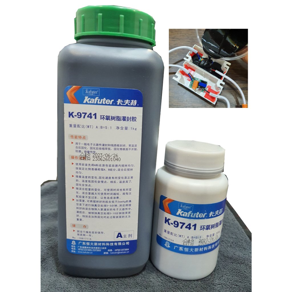 คาฟูเตอร์ Kafuter K-9741 กาวอีพ๊อกซี่สีดำเคลือบบอร์ด แผง PCB ป้องกันความชื้นและการหลุดหลวมของ ...