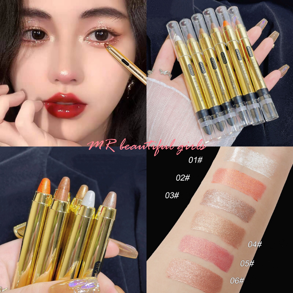 MR Beautiful Girl ️MYHO ️ปากกาอายแชโดว์ แบบสองหัว Eyeshadow มี 6สี ไฮ ...