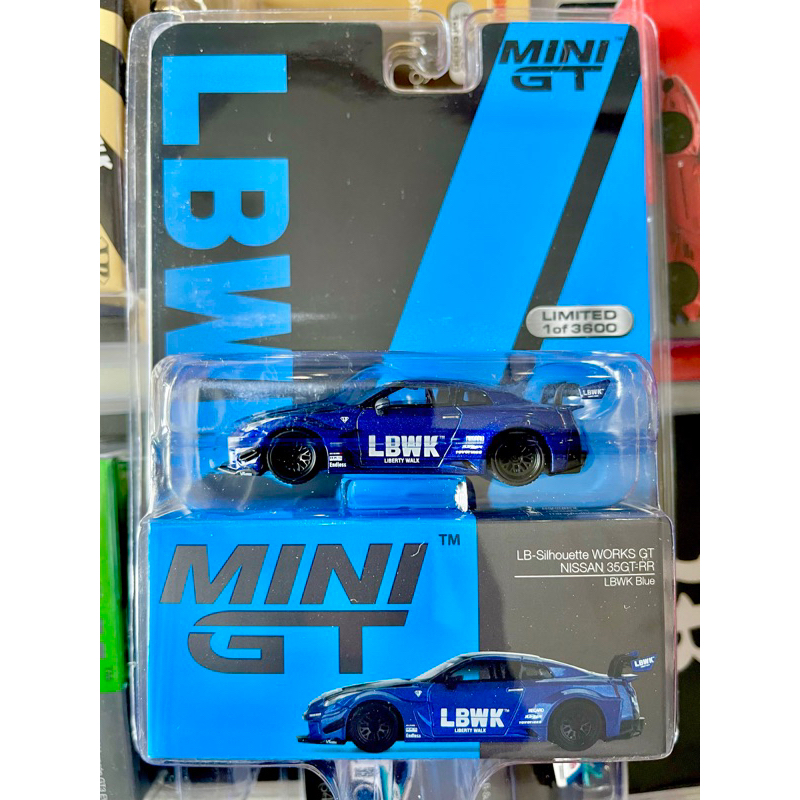 Mini GT Nissan GT-R R35 LBWK blue no.299 | Shopee Thailand