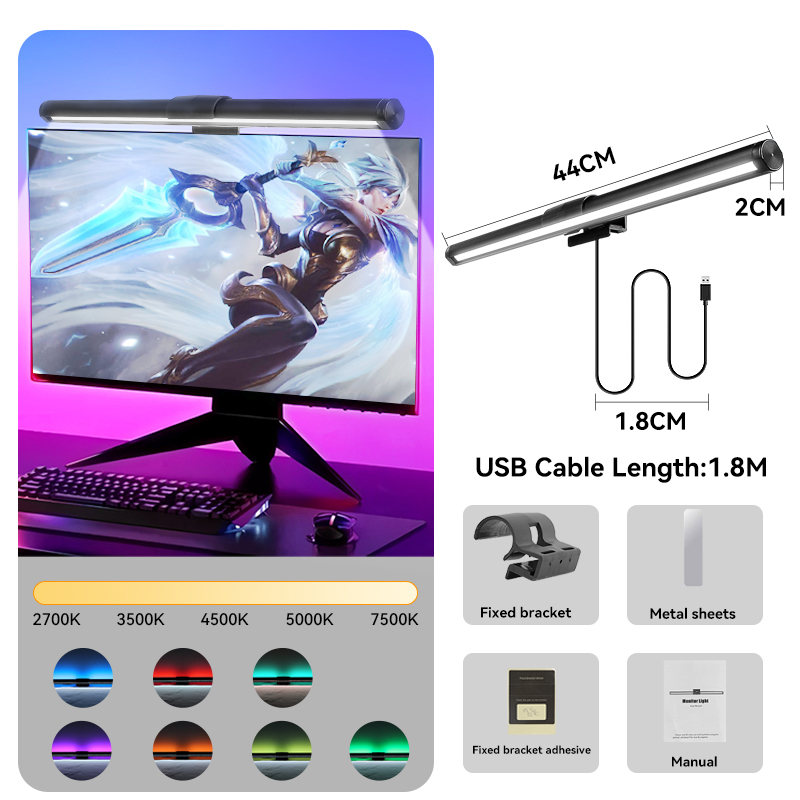 โคมไฟมอนิเตอร์ Touch Dimming Monitor Hanging Lamp USB โคมไฟแขวนจอคอม ...