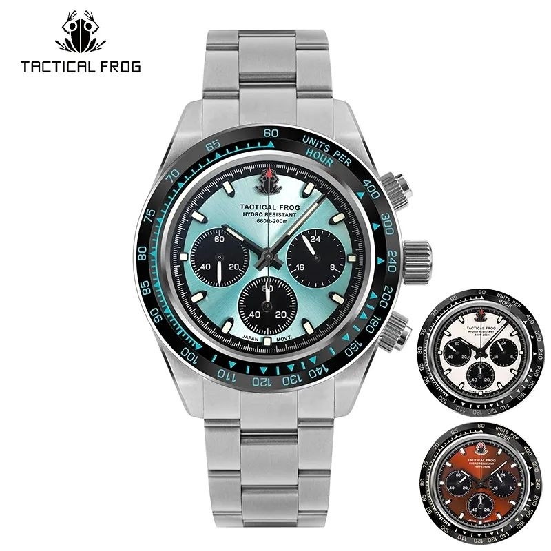 Tactical Frog VS75 Solar Chronograph Watch V2 41mm Quartz Movement ...