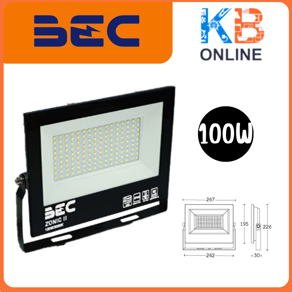 BEC ZONIC II (โซนิคทู) Floodlight LED 150w 200W Daylight / Warmwhite ...