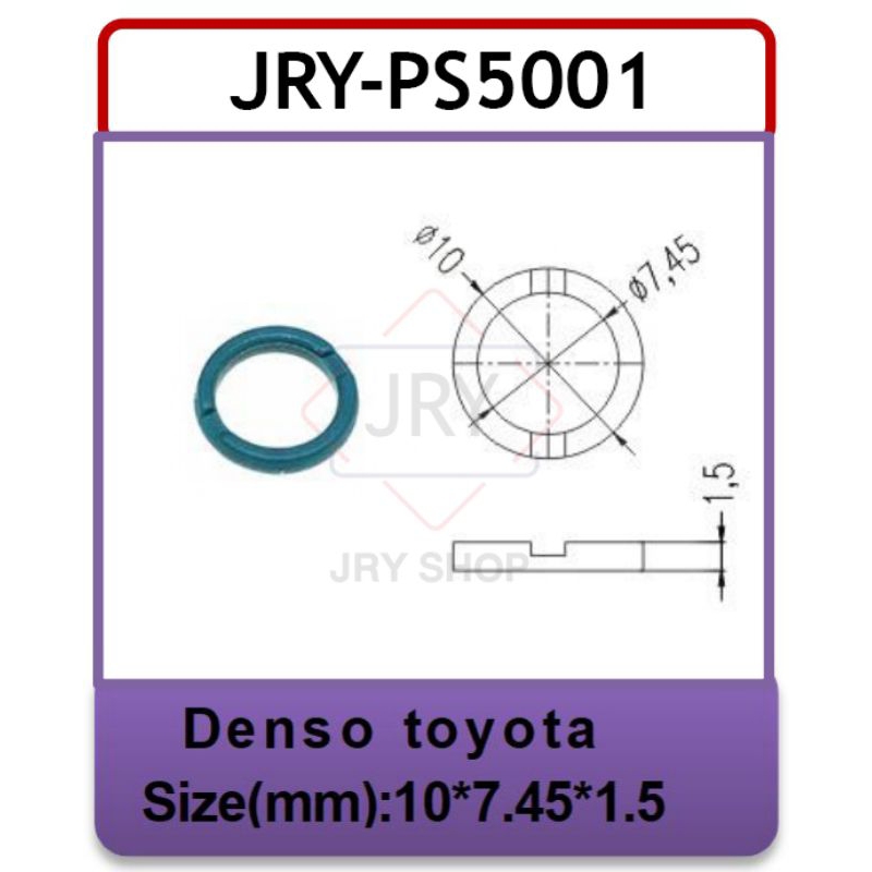 PS5001:กิ๊ฟล็อคพลาสติกกั้นโอริงบนหัวฉีด DENSO ในรุ่น TOYOTA MAZDA ...