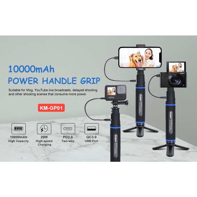 Kingma 10000mAh Power Bank Selfie Stick Hand grip รุ่นใหม่ ด้ามจับชาร์จ ...