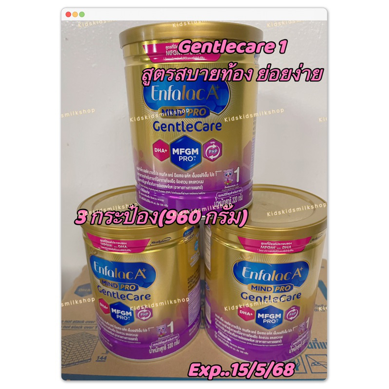 Enfa Gentlecare1 สูตรย่อยง่าย สบายท้อง ขนาด 320 กรัม exp..15/5/68 ...