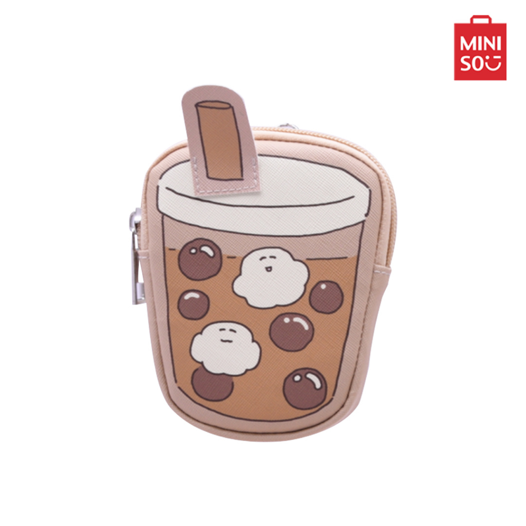 Miniso กระเป๋า กระเป๋าใส่เหรียญ ลายกูจีกูจีแก้วชานมไข่มุก Guji Guji ...