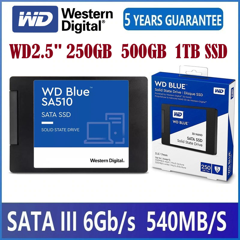 (ของแท้ของใหม่ 100%)SSD(เอสเอสดี) 250GB,500GB,1000GB WD SSD BLUE SATA ...