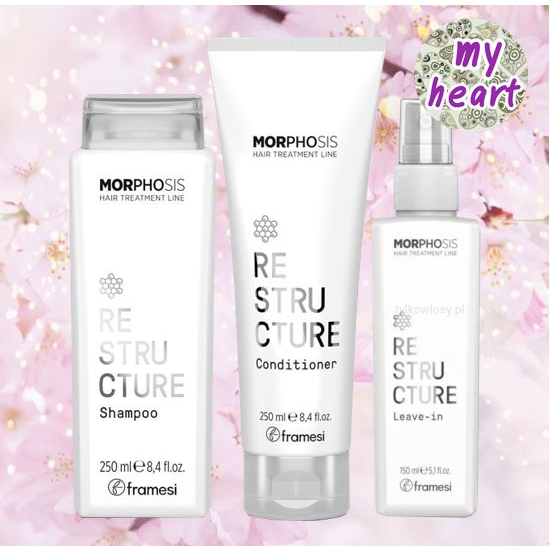 Framesi Morphosis Restructure Shampoo/Conditioner/Leave-In แชมพู ครีมนวดผม และอาหารผม สำหรับผม ...