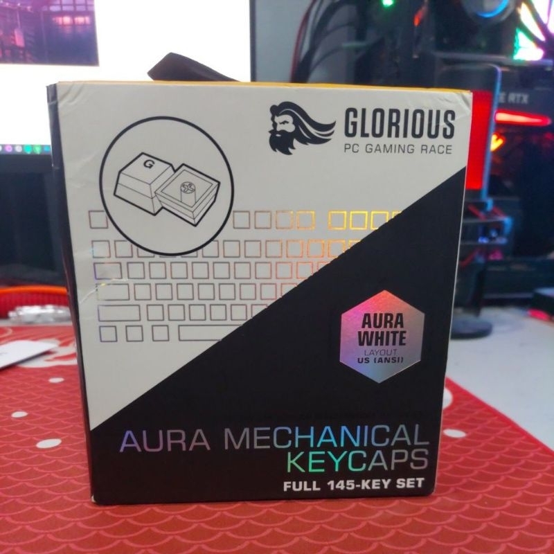 Glorious Aura Mechanical Keycaps สี Aura White (Layout US ANSI) Full ...
