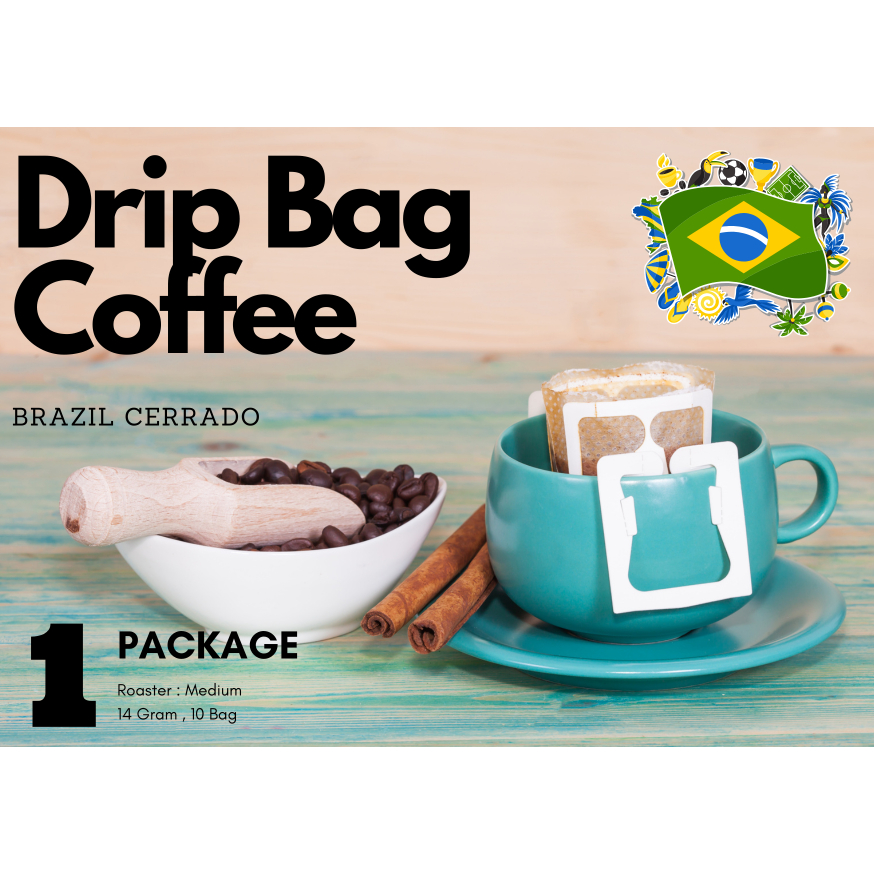 Drip Bag Coffee บราซิล เซอร์ราโด เมล็ดกาแฟ คั่ว BRAZIL CERRADO NY2 FC ...