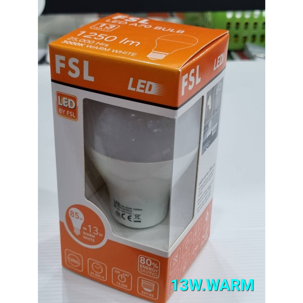 # สว่างนาน ไม่กลัวดับ !! BEWON,FSLหลอดไฟLEDขั้ว E27ขนาด 3W 5W 7W 9W 13W ...