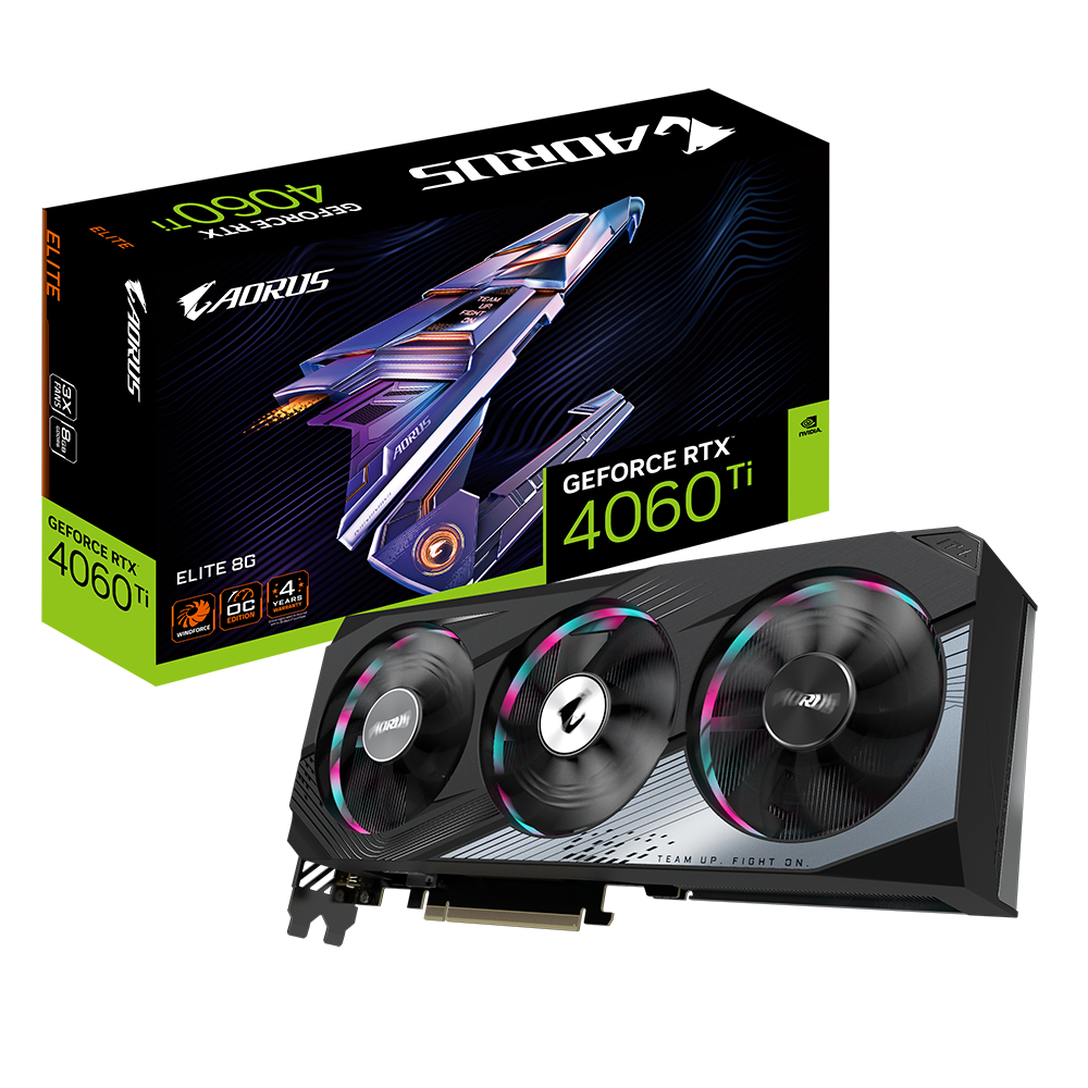 VGA (การ์ดแสดงผล) GIGABYTE AORUS GeForce RTX 4060 Ti ELITE 8G (GV ...